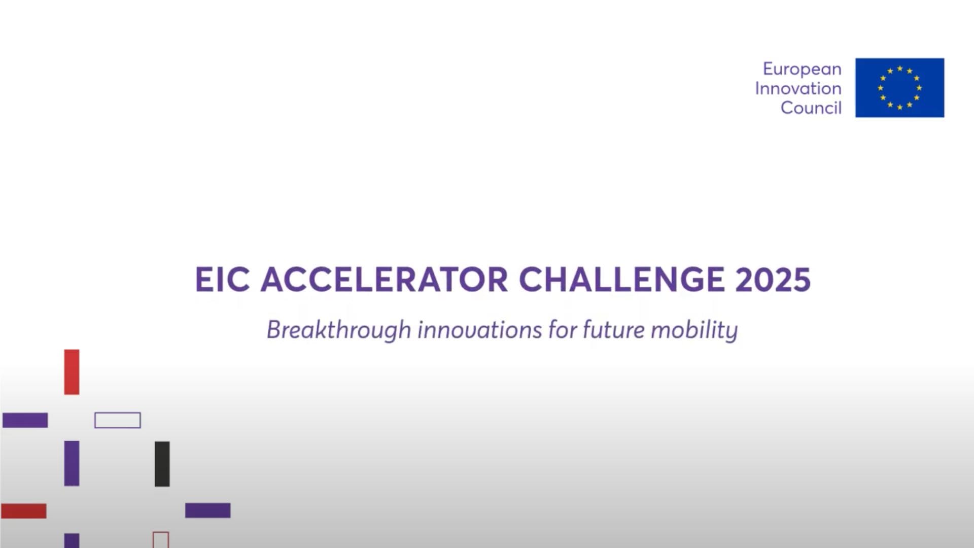 Info session - EIC accelerator challenge “Breakthrough innovations for future mobility” - 2Zero ...